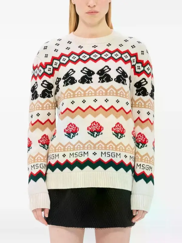 MSGM Wool-blend Crewneck Sweatshirt