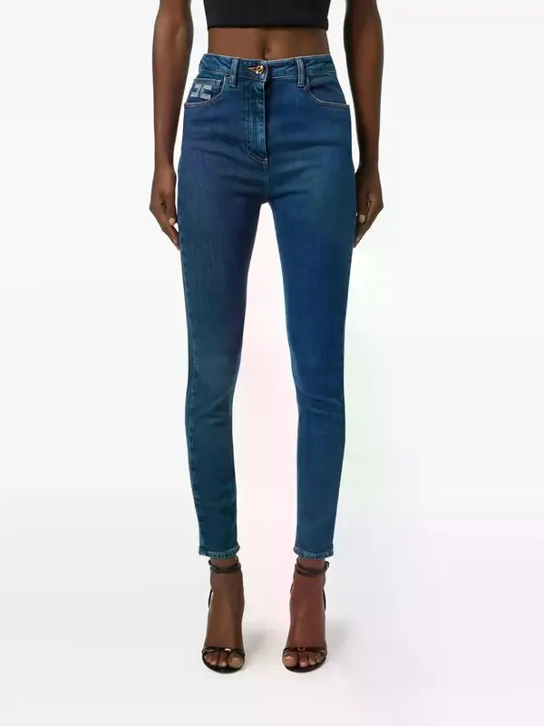 Elisabetta Franchi Logo-button Jeans