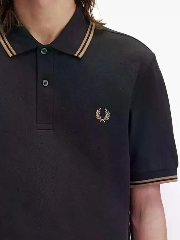 Fred Perry Logo-detail Polo Shirt - Black