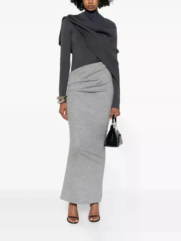 ENTIRE STUDIOS Asymmetric Maxi Skirt - Grey