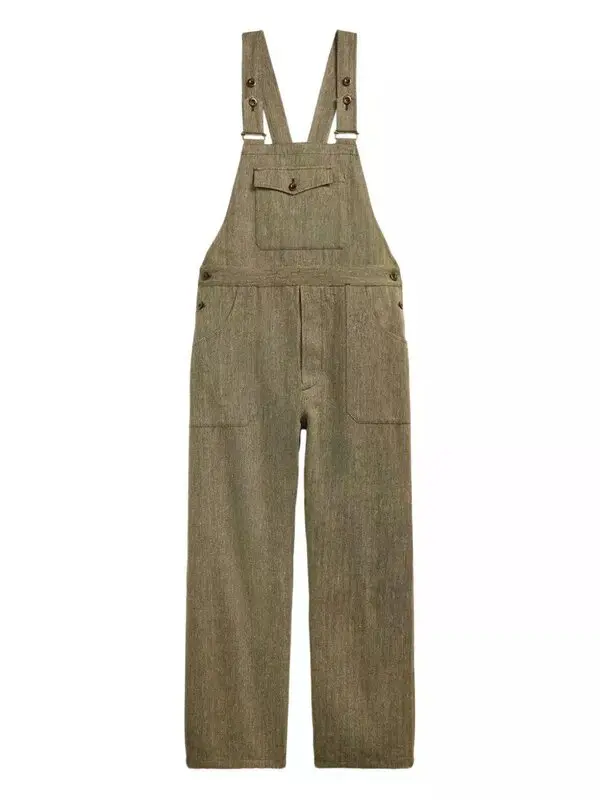 Ralph Lauren Herringbone Buttoned Dungarees - Brown