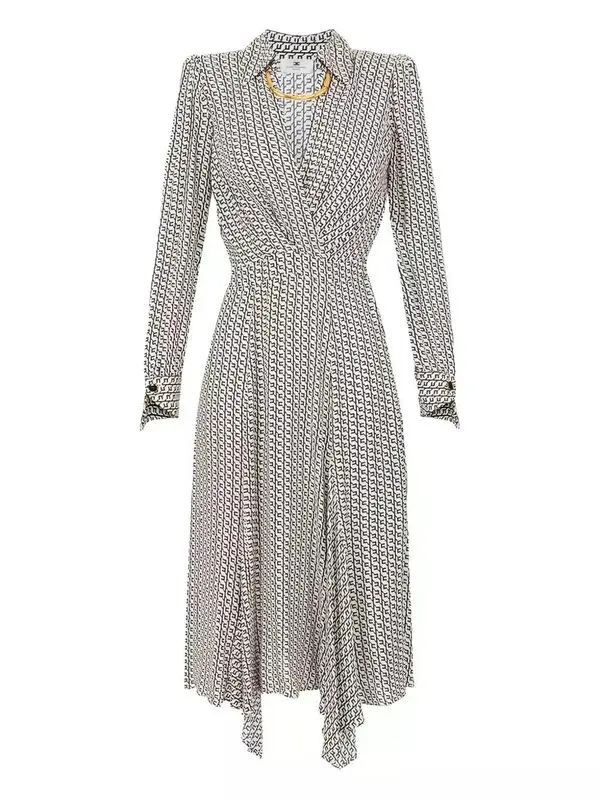knee length dresses for ladies Whitney Asymmetrical Midi Dress Fit and Flare