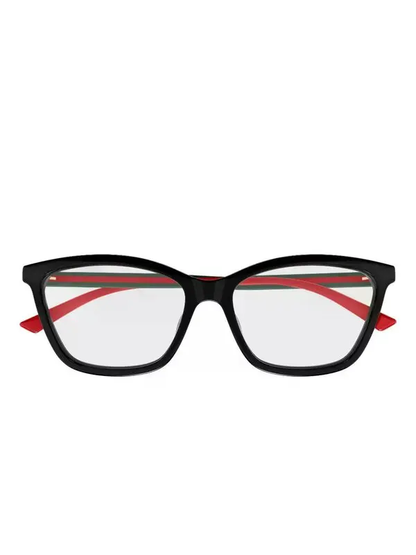 Gucci Stripe Cat-eye Glasses - Black