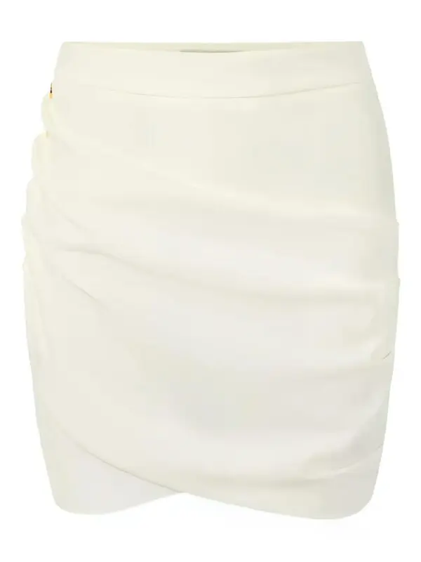 Elisabetta Franchi Draped Logo-button Skirt