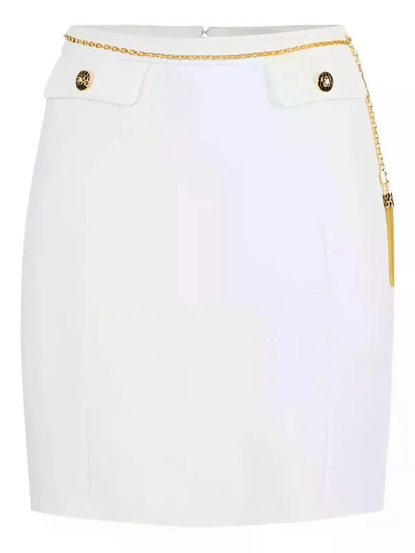 Elisabetta Franchi Chain-belt Mini Skirt - White