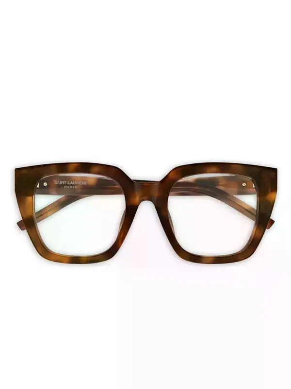 Saint Laurent Square Frame Glasses - Brown