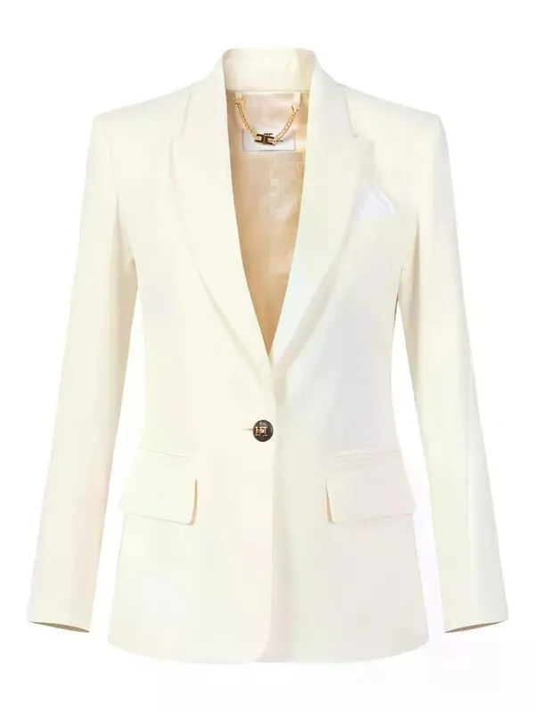 Elisabetta Franchi Single-breasted Blazer With Pocket Square