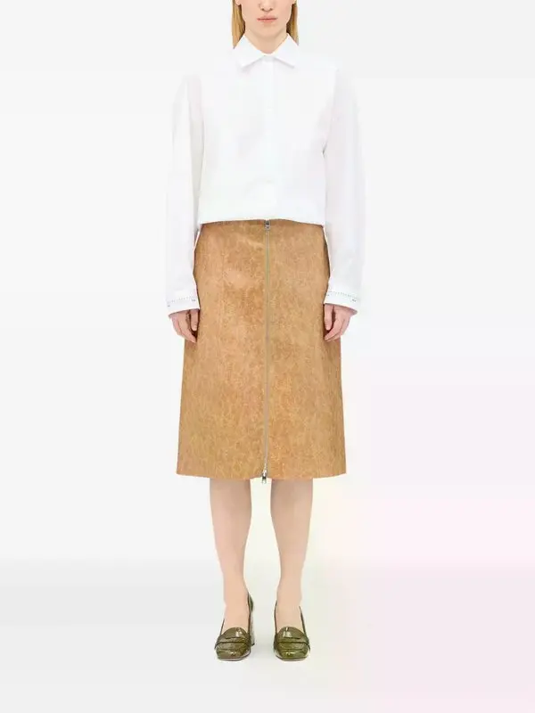 MSGM Zip-front Midi Skirt