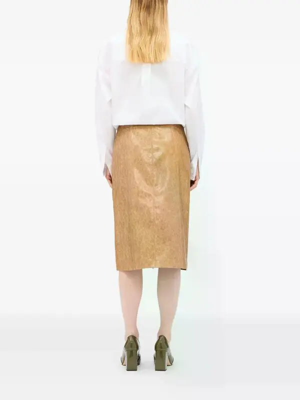 MSGM Zip-front Midi Skirt