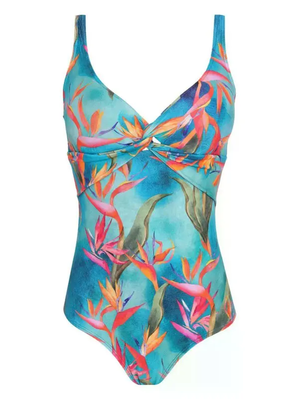 LYGIA & NANNY Twist-detail Swimsuit - Blue