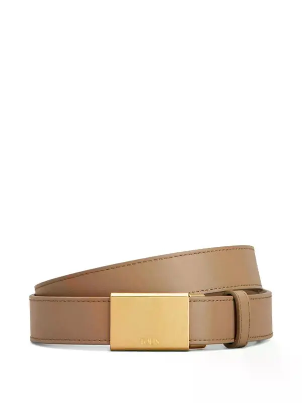 TOD'S Leather Buckle Belt - Brown