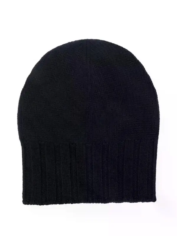 BEYOU Ribbed-cuff Beanie Hat - Blue