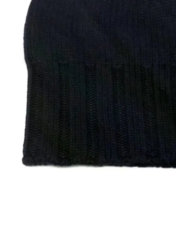BEYOU Ribbed-cuff Beanie Hat - Blue