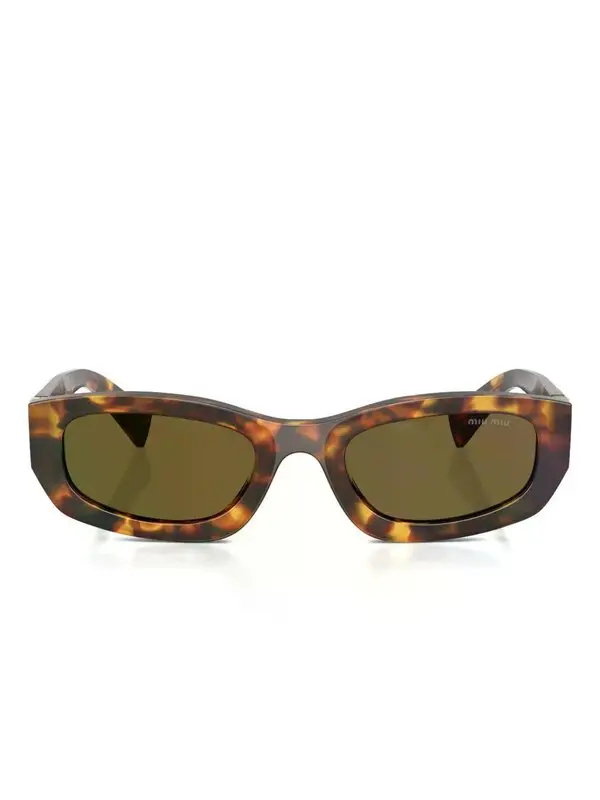 Miu Miu Rectangle-frame Sunglasses - Brown