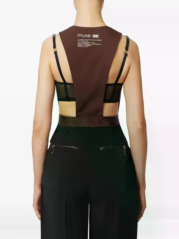 Elisabetta Franchi Gabardine Buttoned Waistcoat