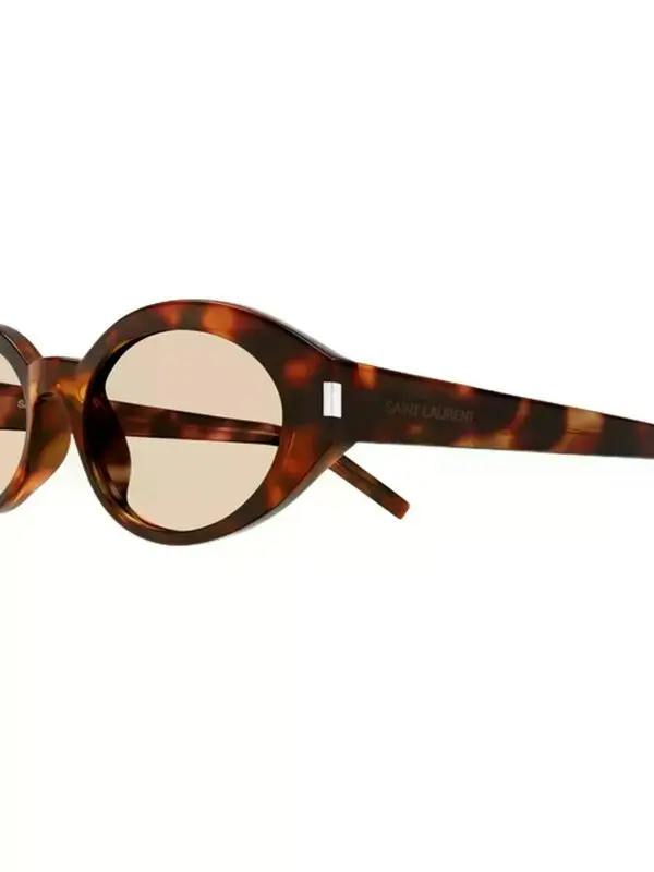 Saint Laurent Oval-frame Sunglasses - Brown