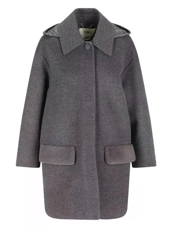 Fendi Hooded Flap-pocket Coat
