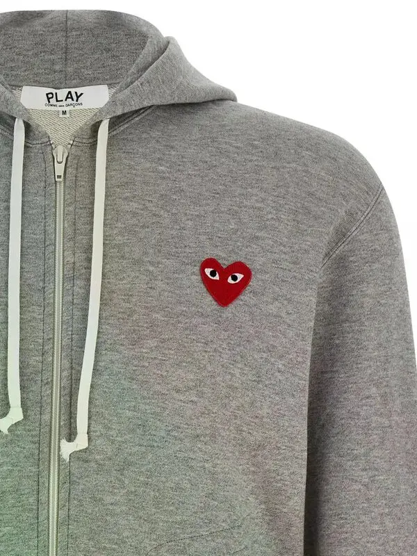 Play Comme Des Garcon Logo-detail Zip Hoodie