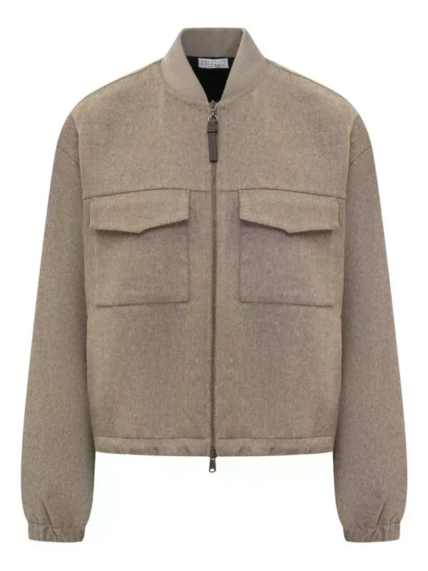 Brunello Cucinelli Virgin Wool Bomber Jacket