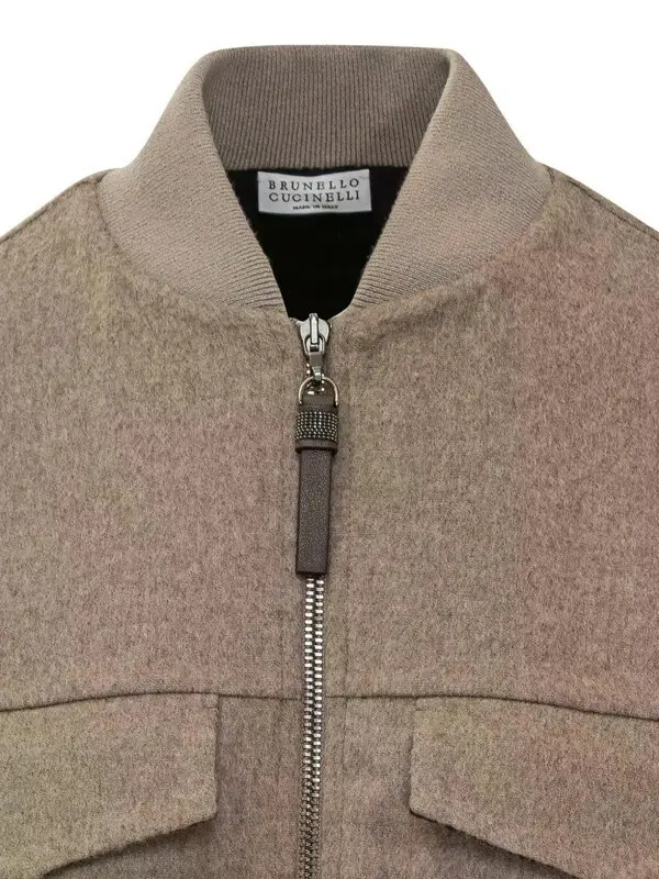 Brunello Cucinelli Virgin Wool Bomber Jacket