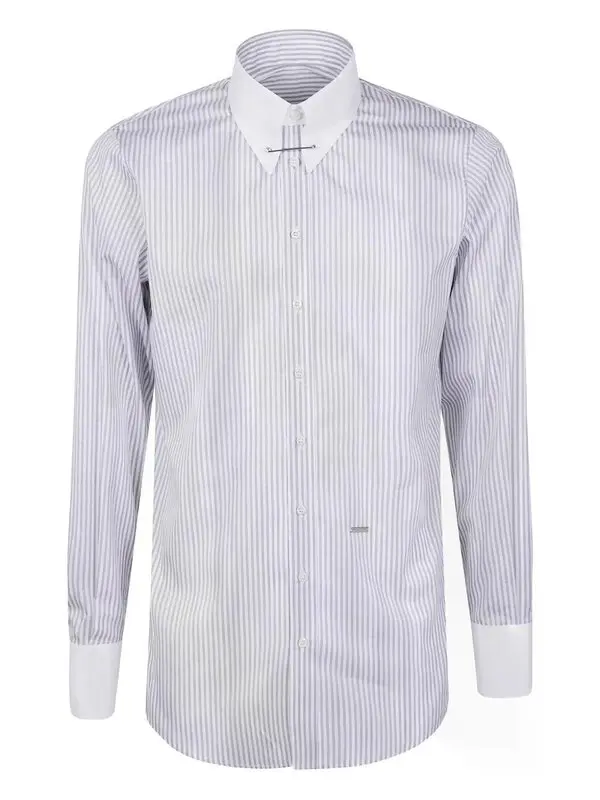 Dsquared2 Striped Pin-collar Shirt