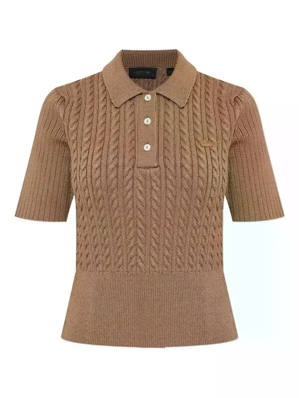 Lacoste Cable-knit Polo Shirt