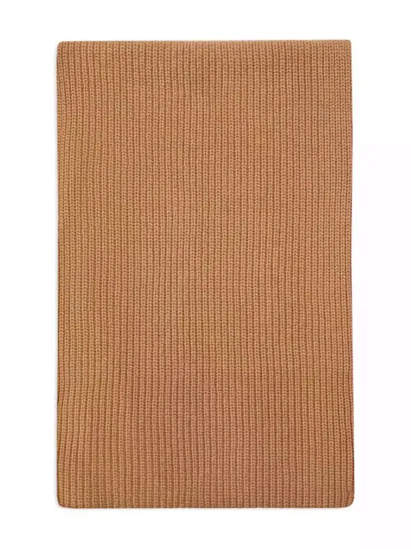 Pinko Slovenia Ribbed Label Scarf - Brown