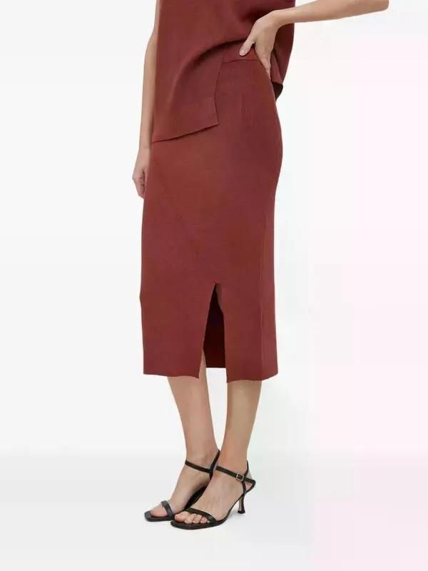 Dkny Side-slit Midi Skirt