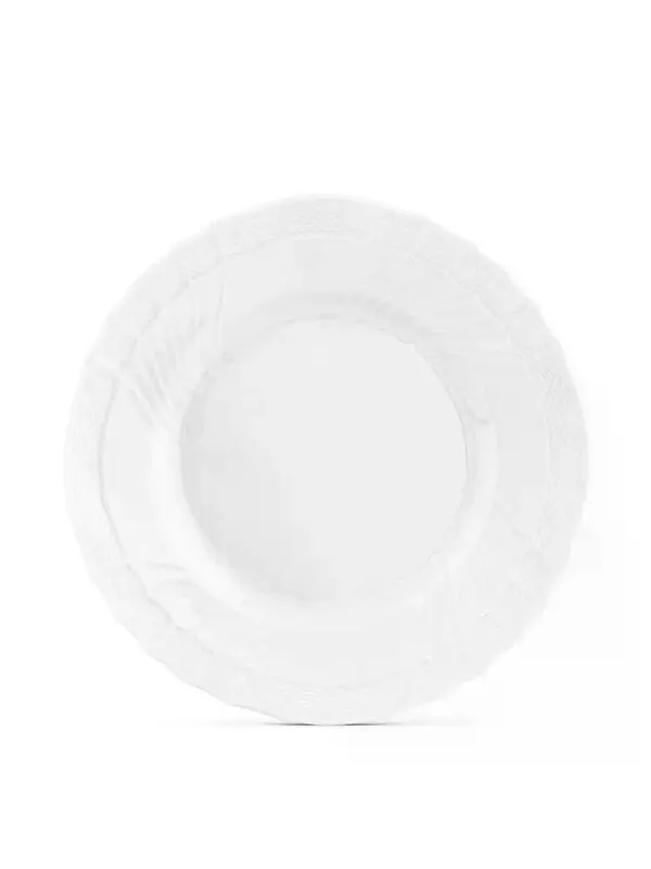 GINORI 1735 Textured Scalloped Plate - White