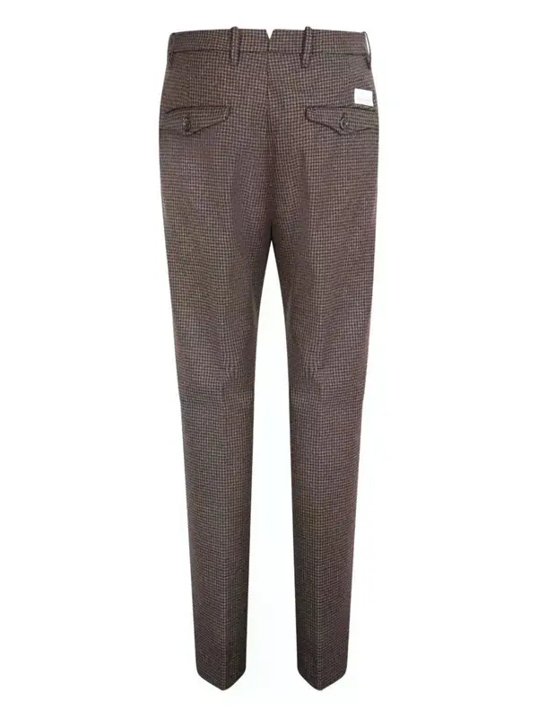 NINE:INTHE:MORNING Houndstooth-patterned Straight-leg Trousers