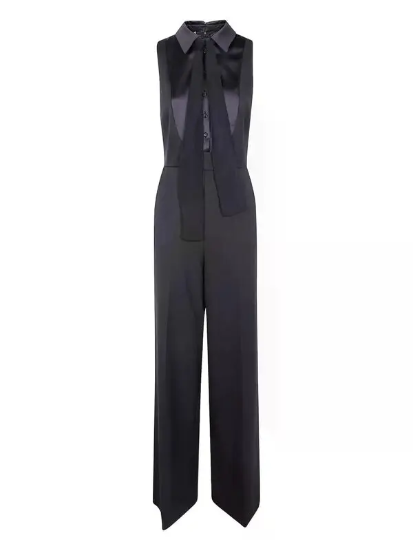 TWINSET Tie-neck Jumpsuit - Black