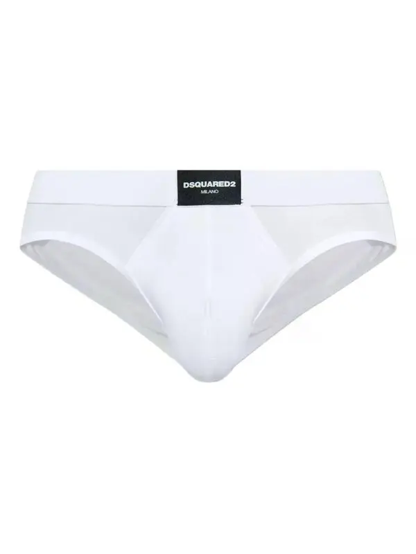 Dsquared2 Logo Waistband Briefs - White