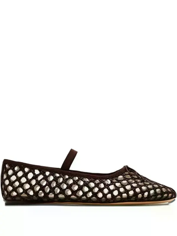 LOEFFLER RANDALL Woven Strap Ballet Flats - Brown