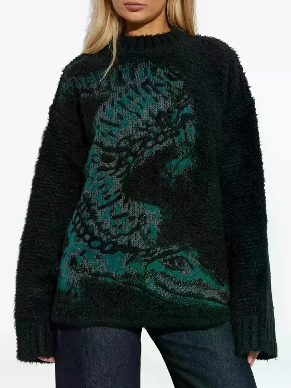 Lacoste Crocodile-motif Sweater - Black