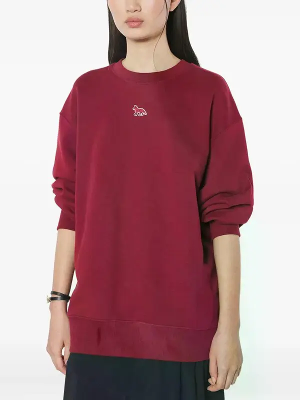 Maison Kitsuné Baby Fox-appliqué Sweatshirt - Red