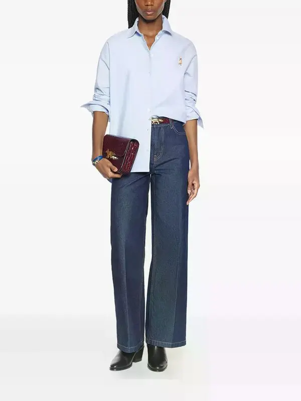 Maison Kitsuné Lady Fox Embroidered Shirt