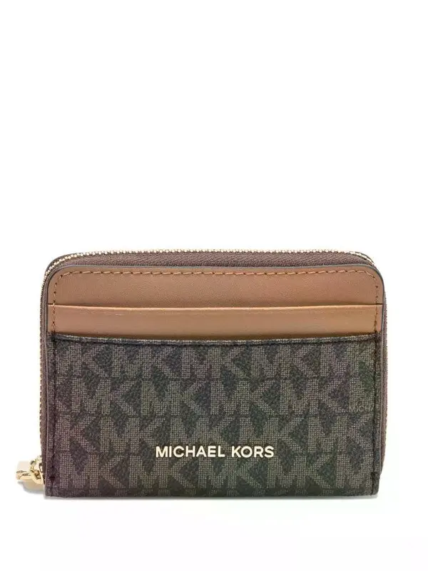 Michael Kors Monogram Zip Wallet - Brown