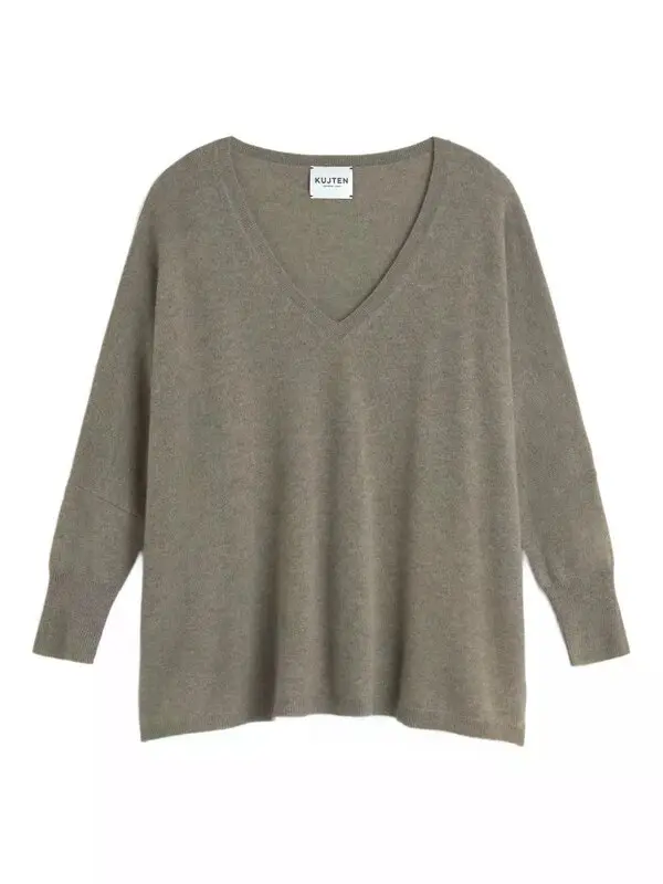 KUJTEN V-neck Long Sleeve Sweater