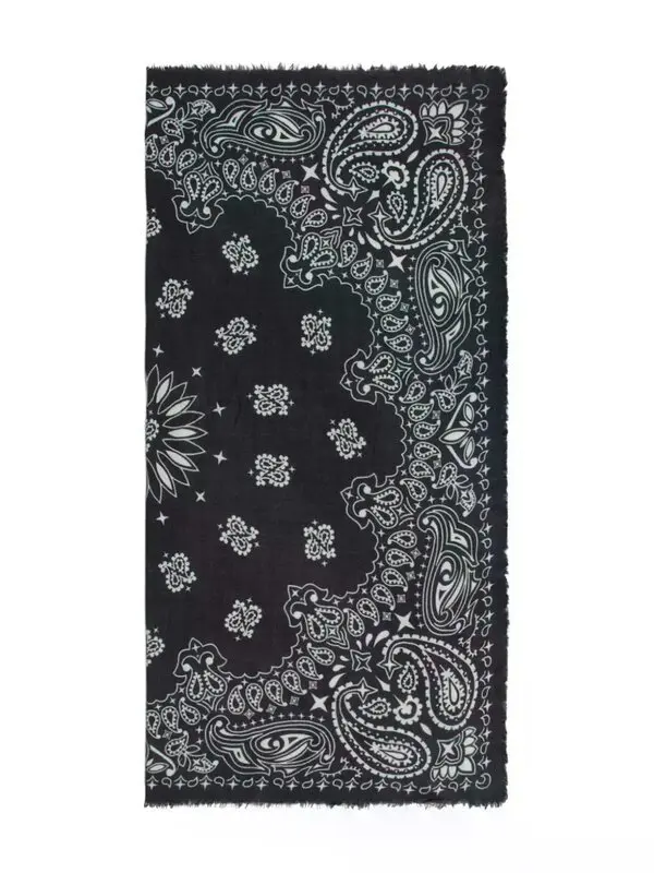 ARIZONA LOVE Paisley-print Fringed Scarf - Black