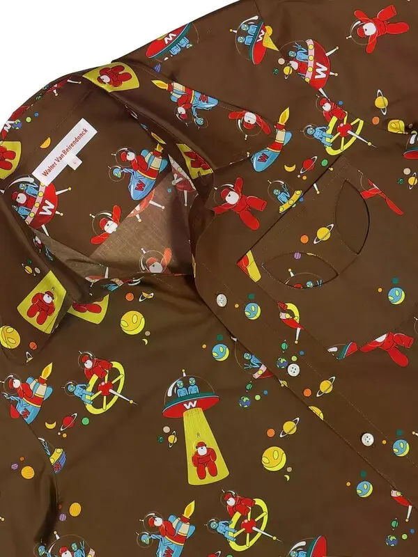 WALTER VAN BEIRENDONCK Cotton Shirt - Brown