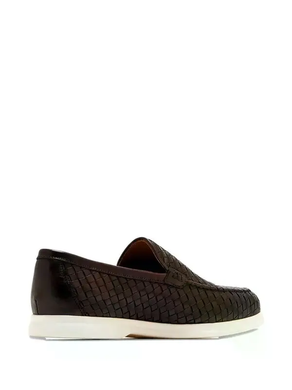 DOUCAL'S Woven Leather Loafers