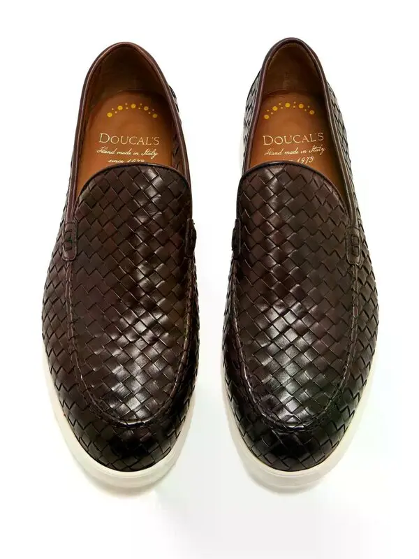 DOUCAL'S Woven Leather Loafers