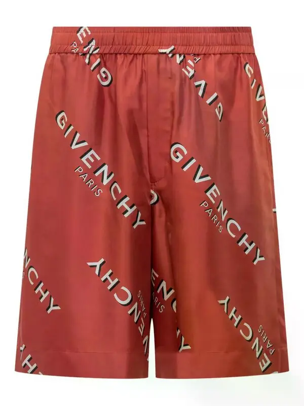 Givenchy Logo-print Silk Shorts