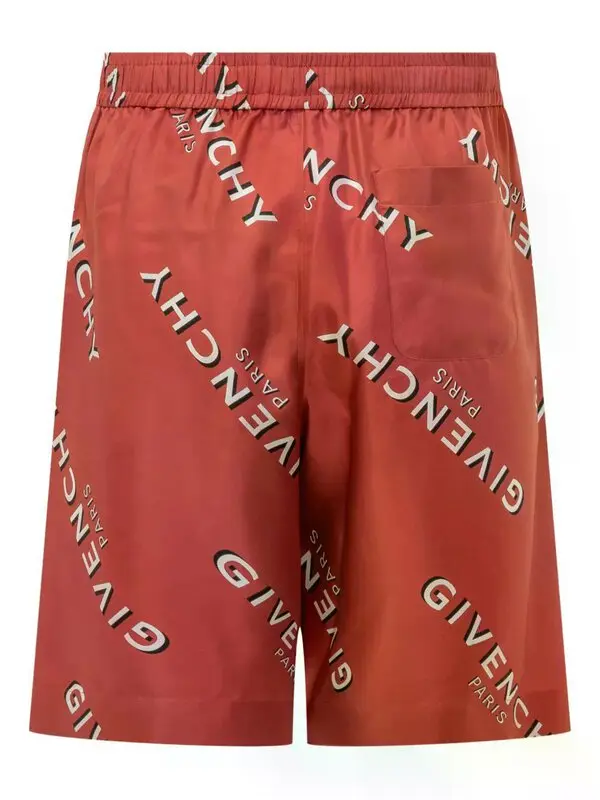 Givenchy Logo-print Silk Shorts