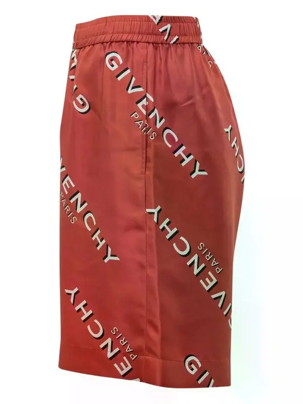 Givenchy Logo-print Silk Shorts