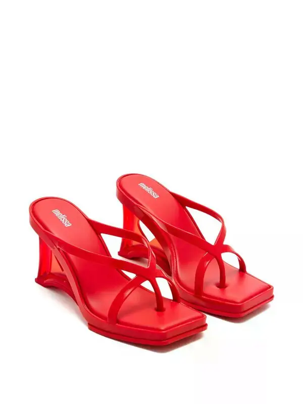 Melissa 90mm Glass Heel Heart-detail Sandals