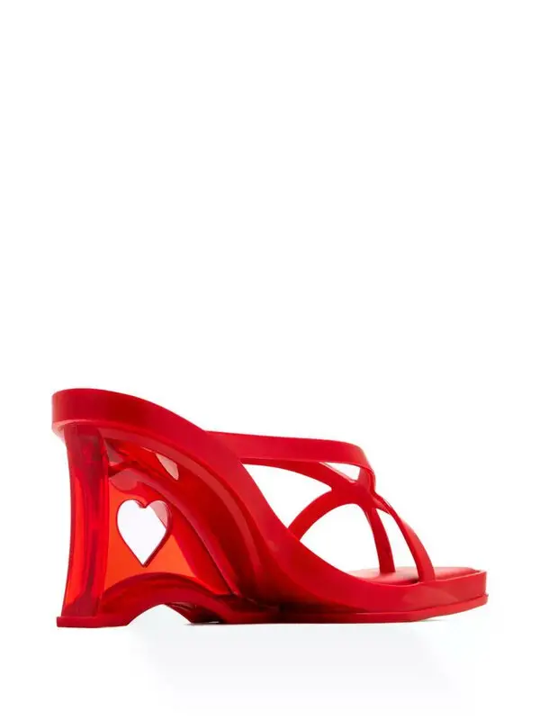 Melissa 90mm Glass Heel Heart-detail Sandals
