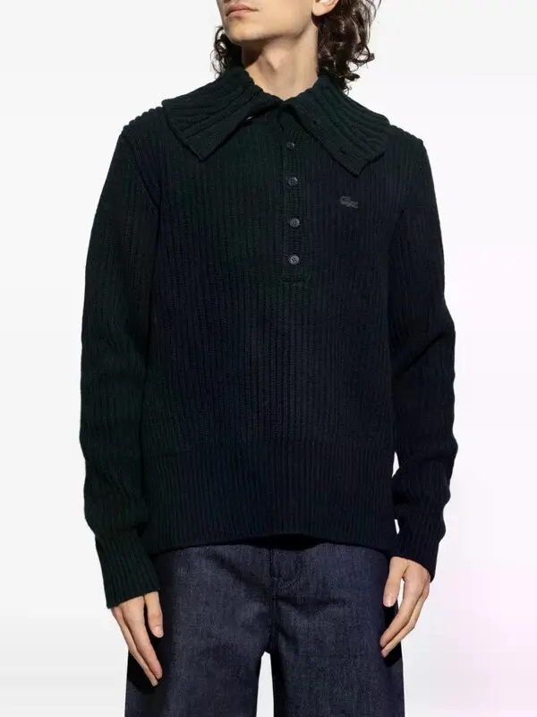 Lacoste Buttoned-collar Sweater