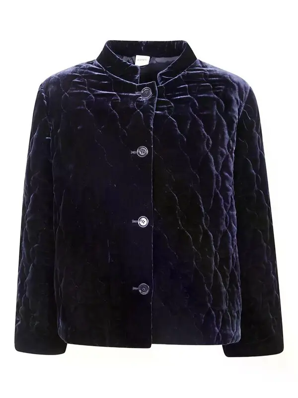 Aspesi Quilted Buttoned Jacket - Blue