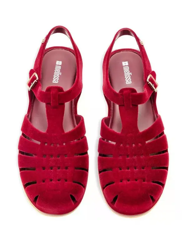 Melissa Possession Velvet Sandals - Red